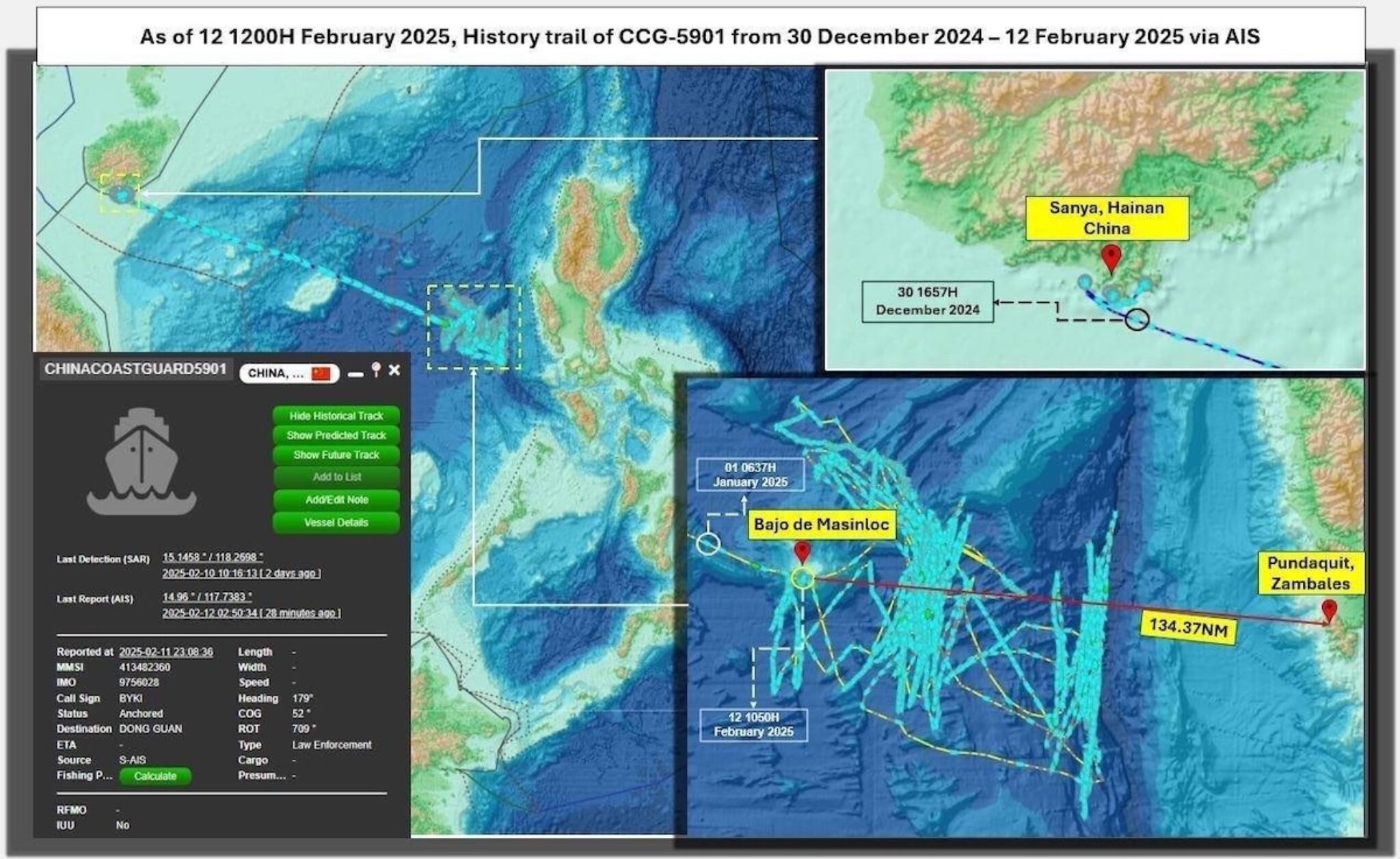 PCG spots ‘monster ship,’ more China vessels at Bajo de Masinloc ...