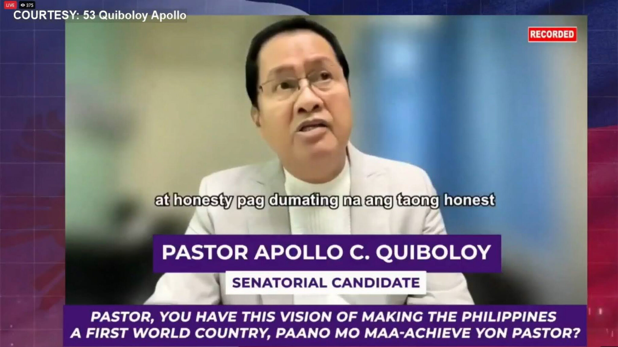 Quiboloy video shown at prayer rally without court’s permission