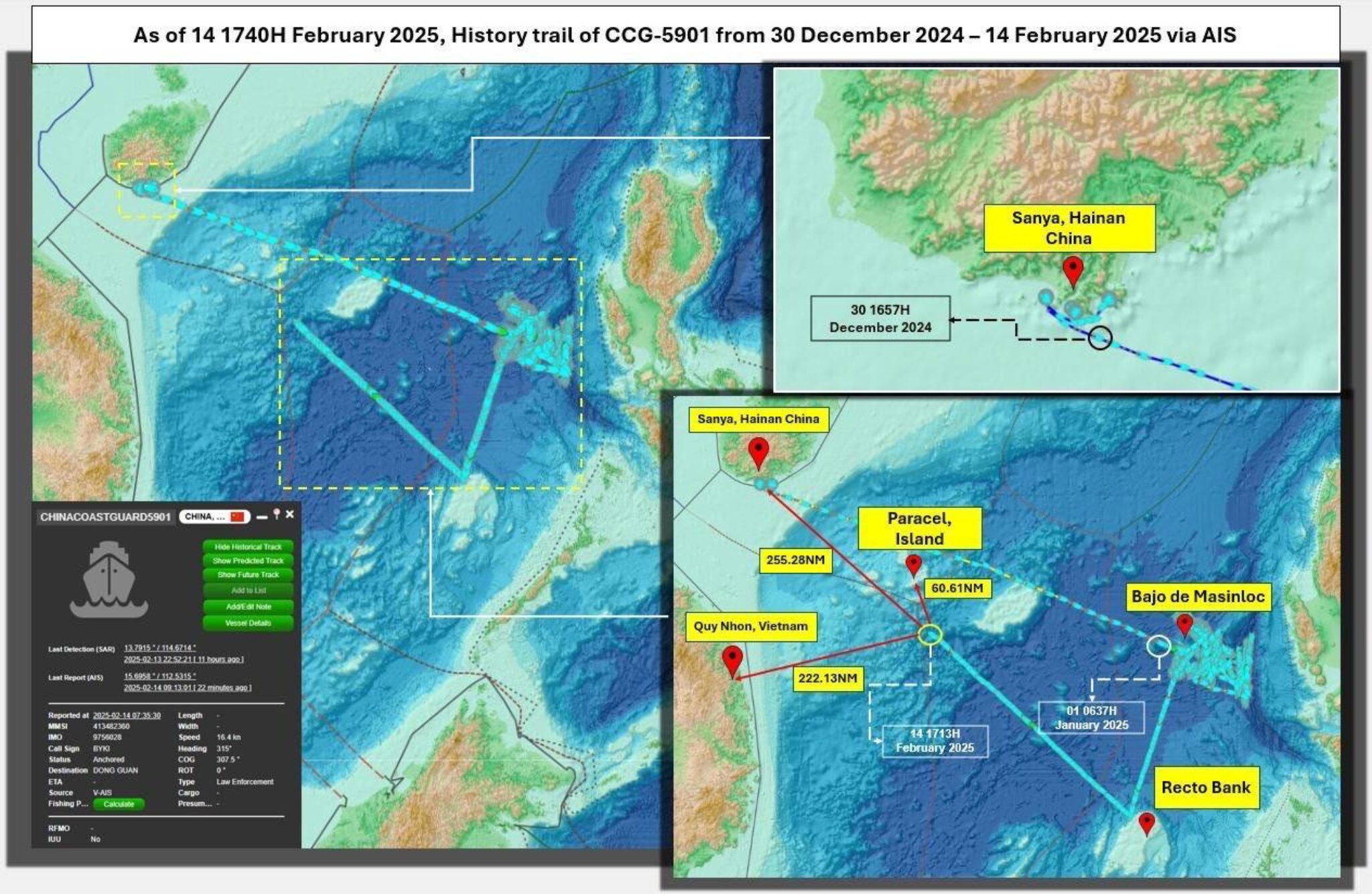 China Coast Guard vessel pushed back off Zambales coast — PCG ...