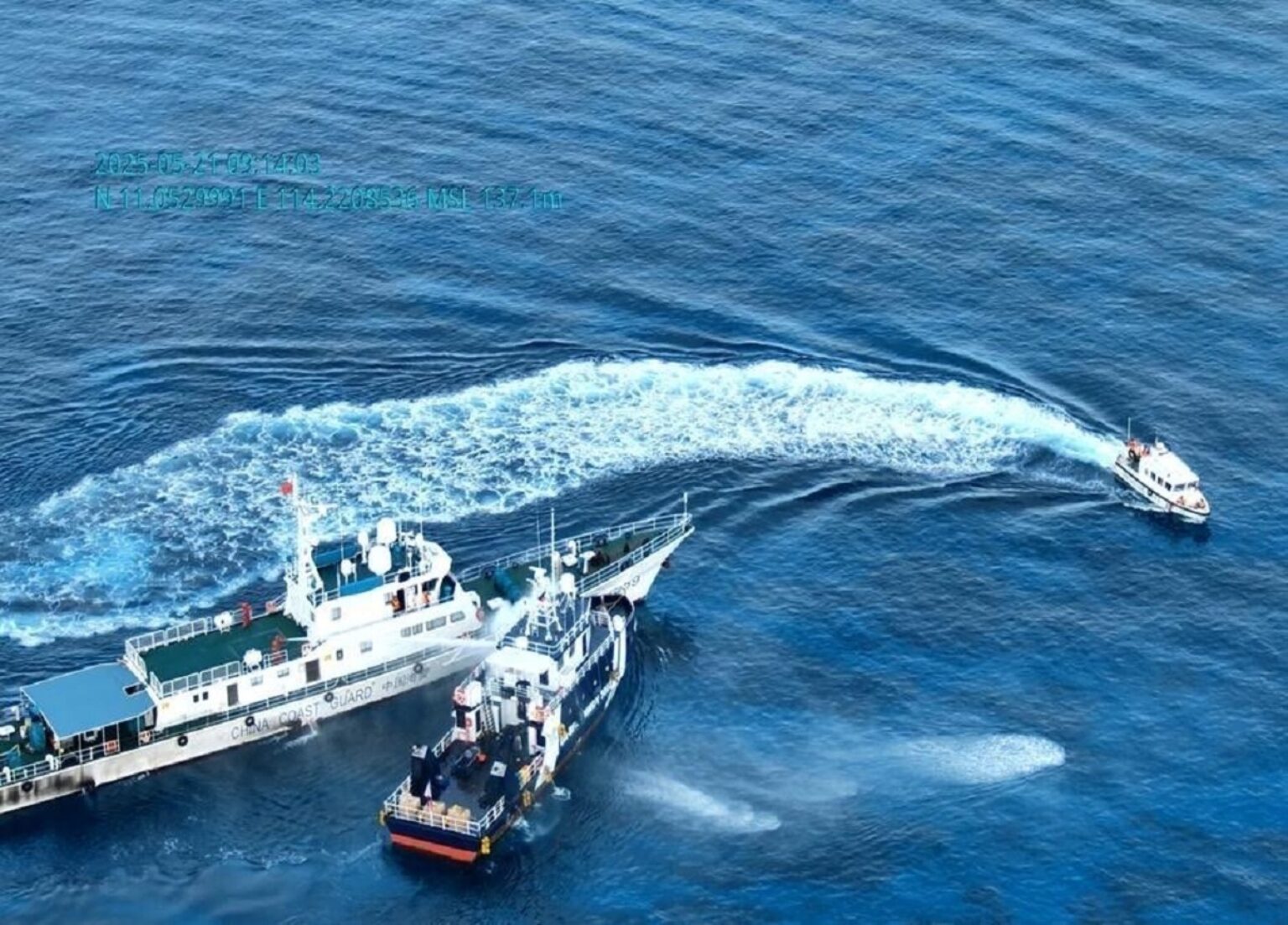 China Coast Guard sideswipes, uses water cannon on BFAR boat | INQUIRER.net