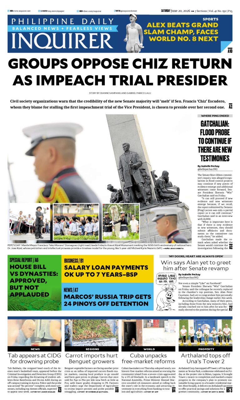Page One Single - Inquirer.net